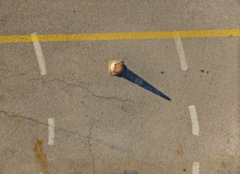 Traffic cone on a road stock photo. Image of repair - 268663630