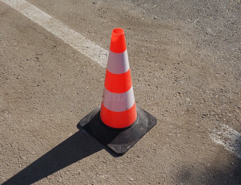 Traffic cone sign stock photo. Image of transit, symbol - 129958982