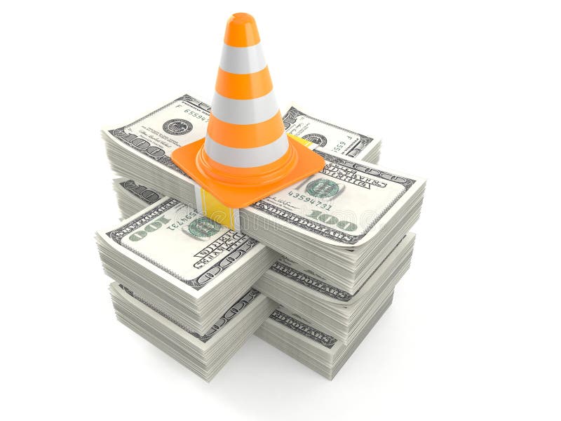 Stack of Traffic Cones stock illustration. Illustration of barricade ...