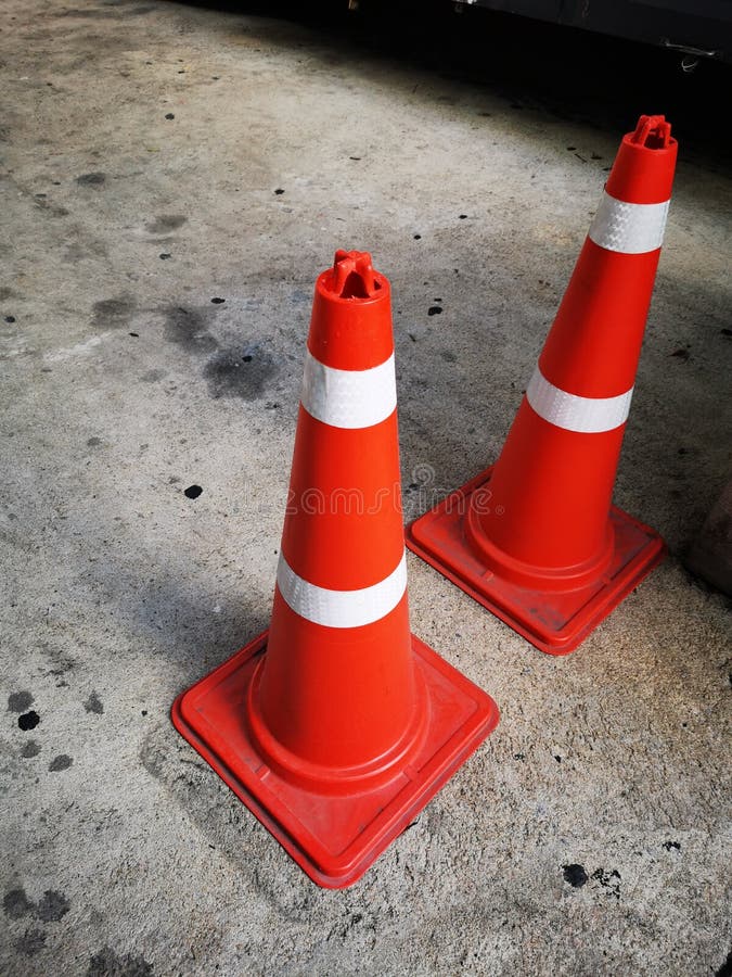 A traffic cone stop sign stock image. Image of cone - 203277497