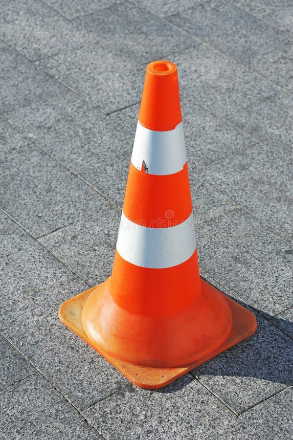 Traffic Cone Triangle stock image. Image of highway, green - 14002551
