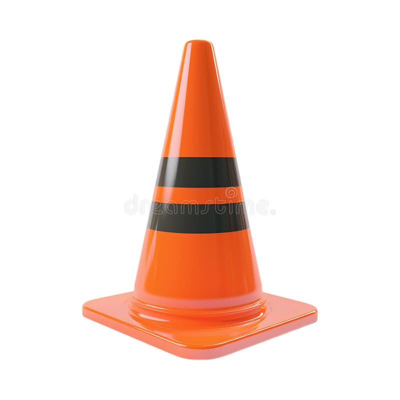 Traffic Cone on Transparent Background - Ai Generated Stock ...