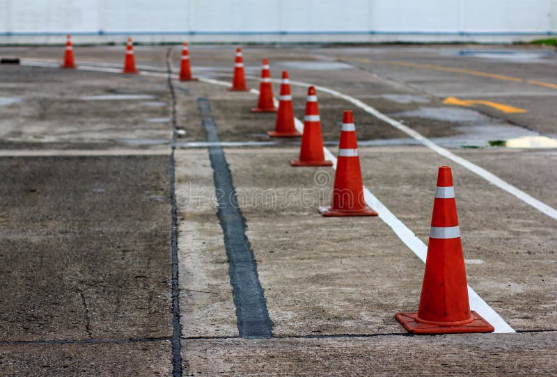 Traffic Cone Used in Street Stock Photo - Image of transport, cones ...