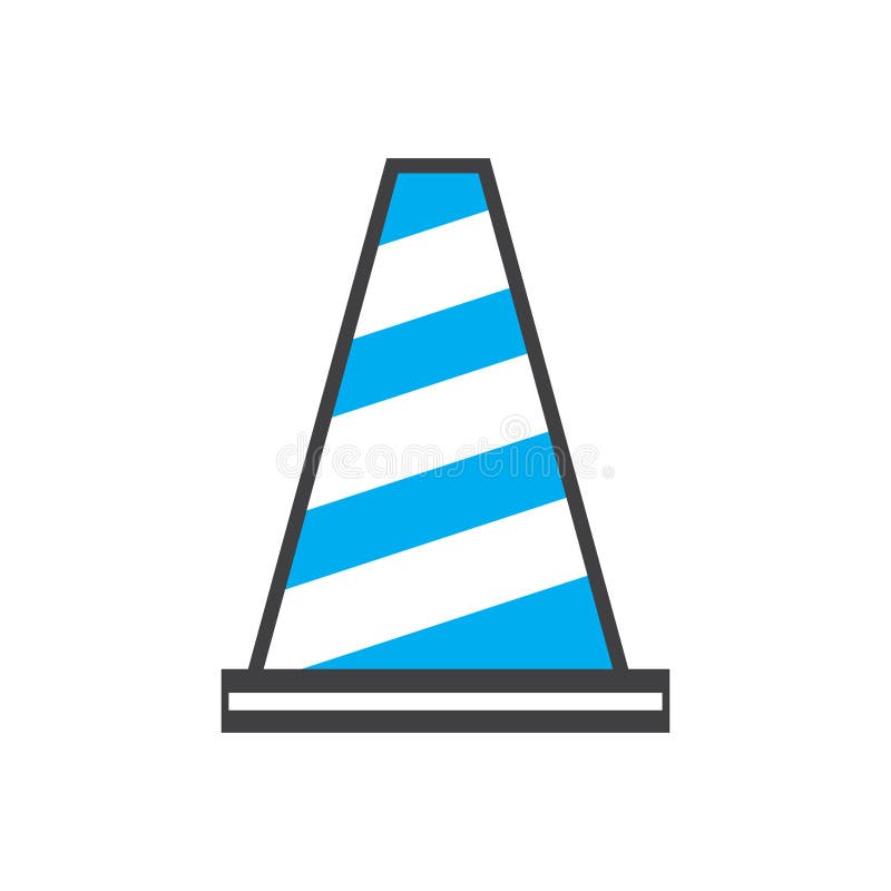 Traffic Cone. Vector Illustration Decorative Design Stock Illustration ...