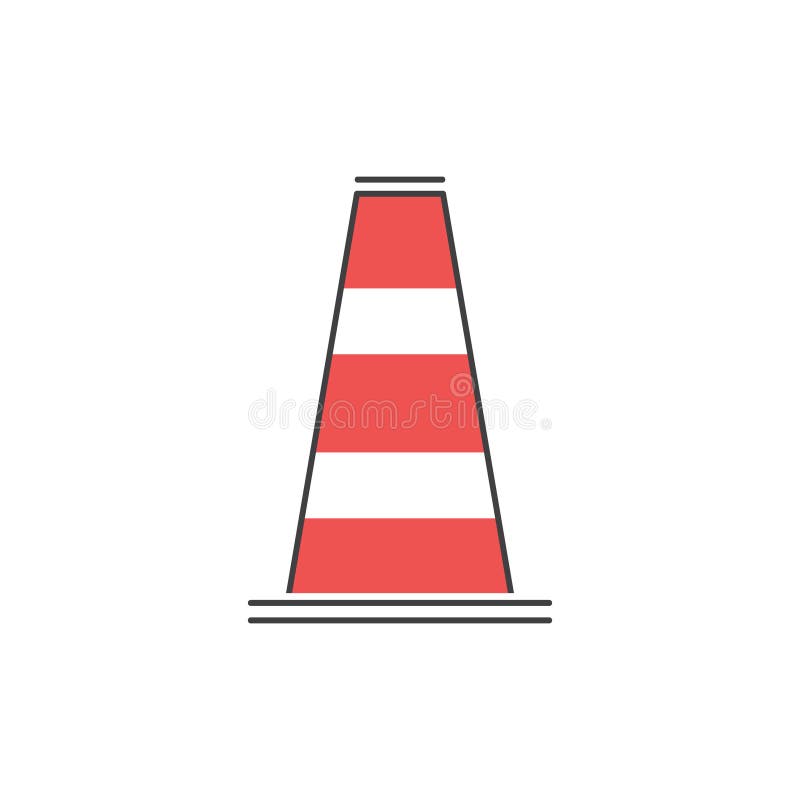 Traffic Cone. Vector Illustration Decorative Design Stock Vector ...