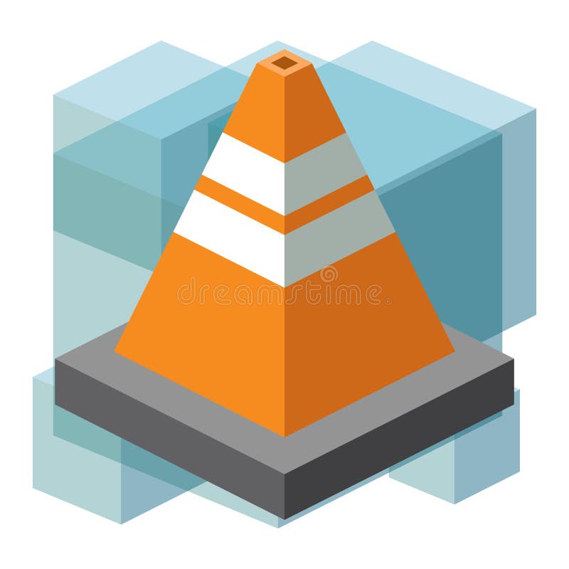 Traffic Cone. Vector Illustration Decorative Design Stock Vector ...