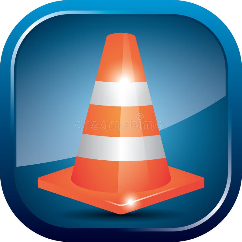 Traffic Cone. Vector Illustration Decorative Design Stock Vector ...
