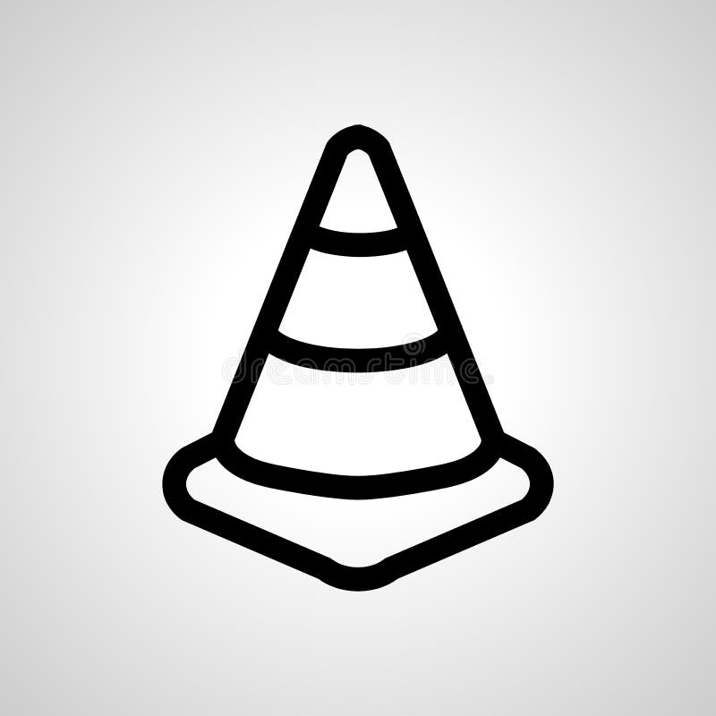 Traffic Cone Line Icon. Traffic Cone Linear Outline Icon Stock ...