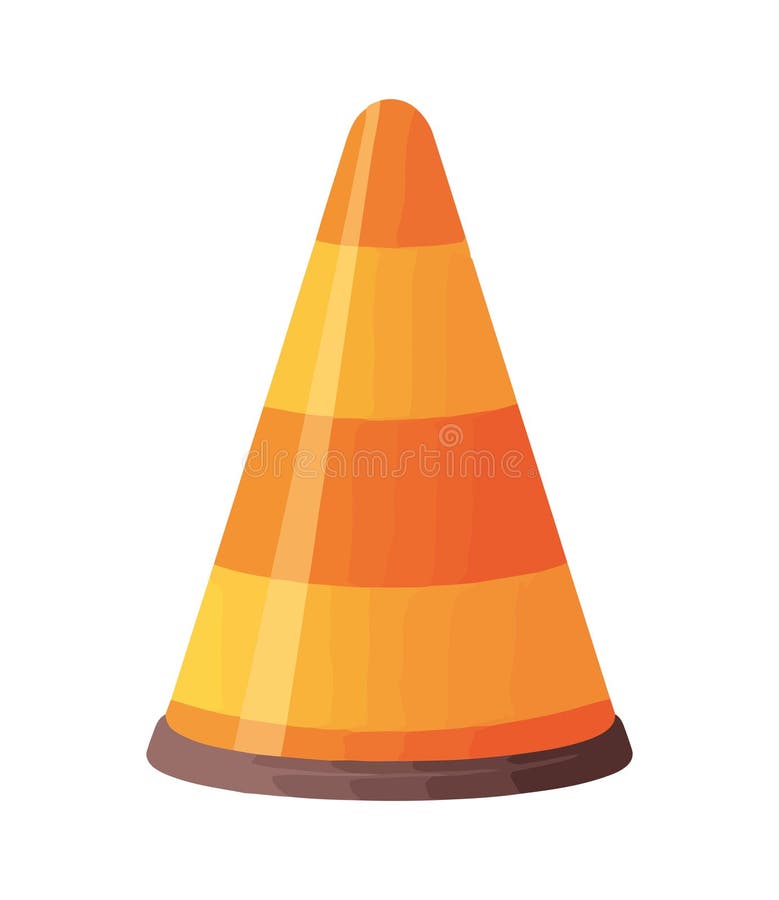 Traffic Cone Warning Symbol Stock Vector - Illustration of plastic ...