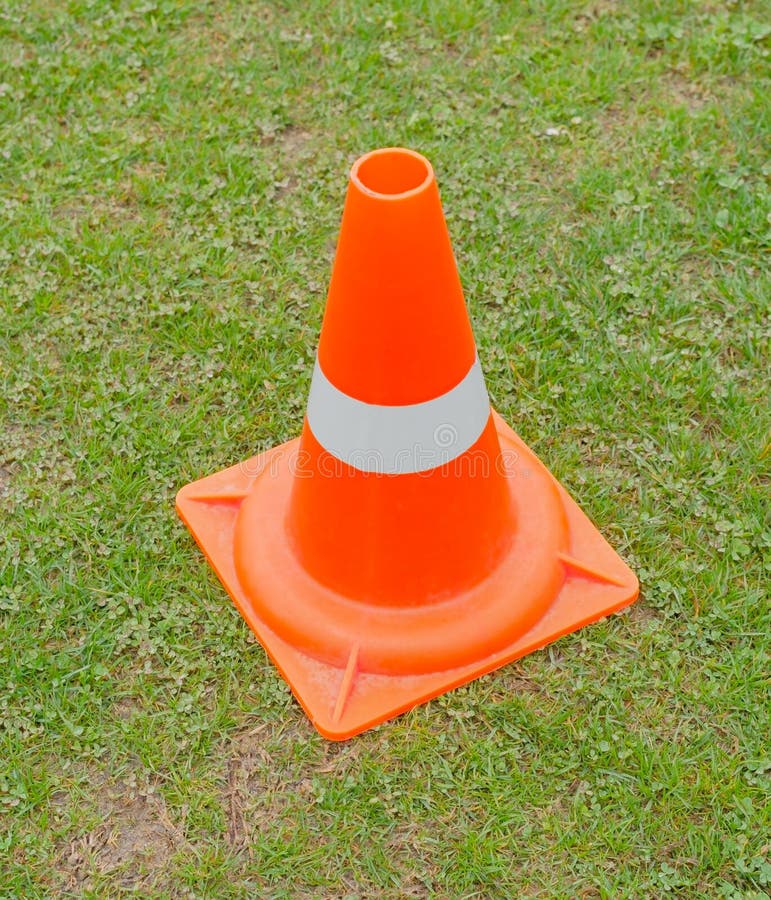 Traffic Cone, with White and Orange Stripes Stock Photo - Image of ...