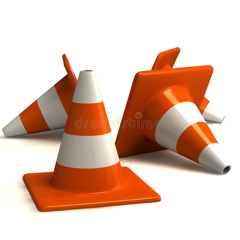 Traffic Cones Collection stock vector. Illustration of clip - 21837513