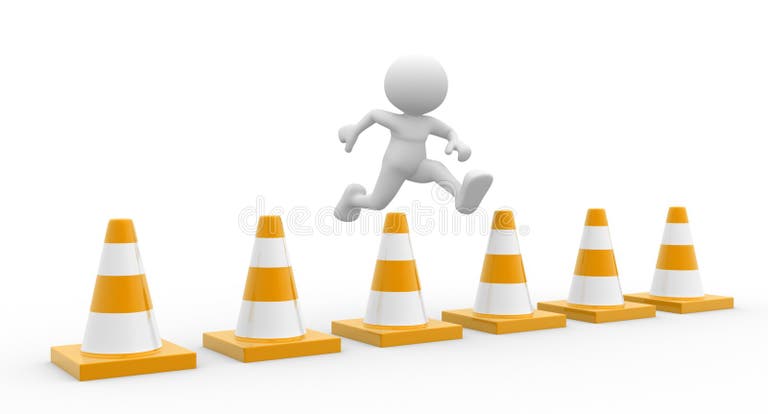Running Traffic Cone Stock Illustrations – 20 Running Traffic Cone ...