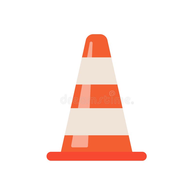 Traffic Cones. Barrier Cones Divide the Protective Zone Stock Vector ...