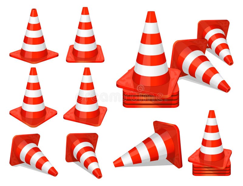 Traffic cones icon stock vector. Illustration of transportation - 61487205