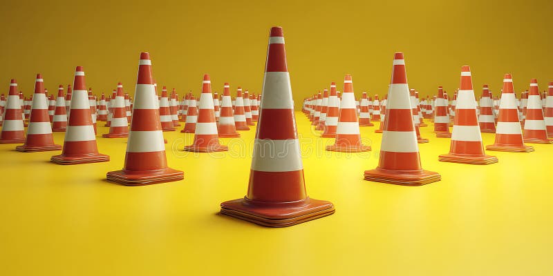 Traffic Cones Image Stock Photo Stock Illustration - Illustration of ...