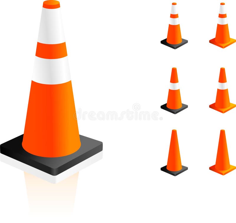 Traffic Cones stock illustration. Illustration of vivid - 36617540