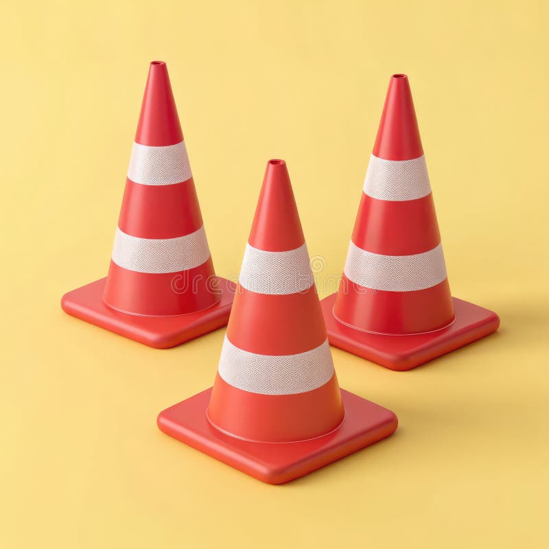 Traffic cones stock illustration. Illustration of stop - 380294603