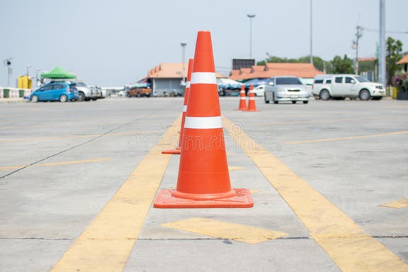 Traffic Jam Orange Cones Road Stock Photos - Free & Royalty-Free Stock ...