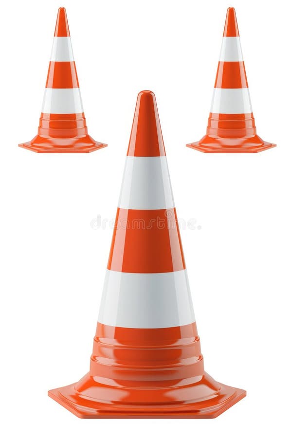 Traffic Cones Road Construction Stock Photo - Image of highway, safety ...