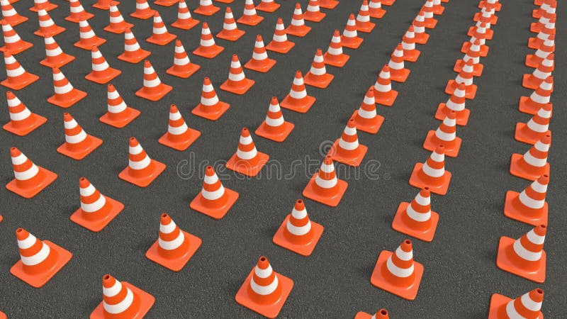 Traffic cones tracking stock video. Video of shot, protection - 54736585