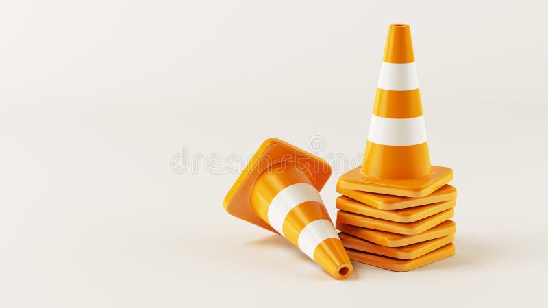 Stack Traffic Cones Stock Illustrations – 28 Stack Traffic Cones Stock ...