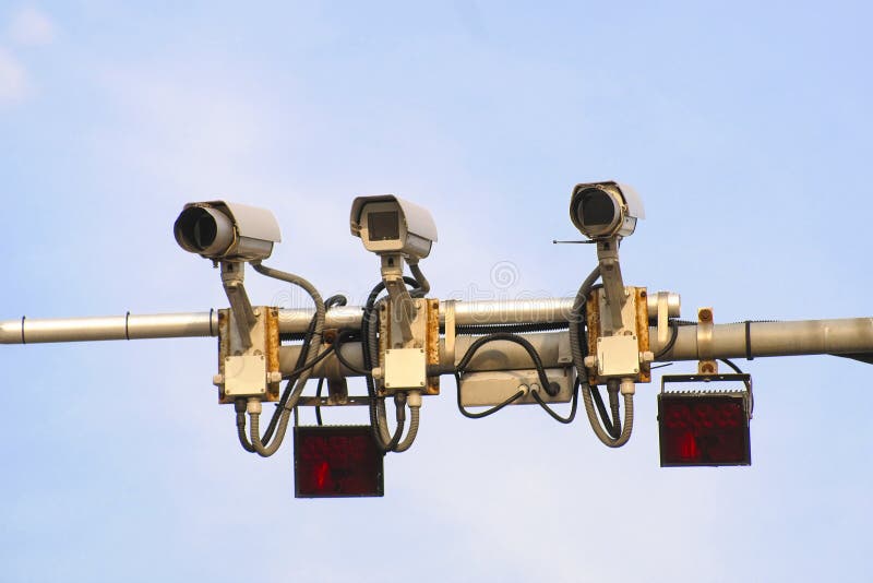 Traffic control cameras stock image. Image of street - 127230753