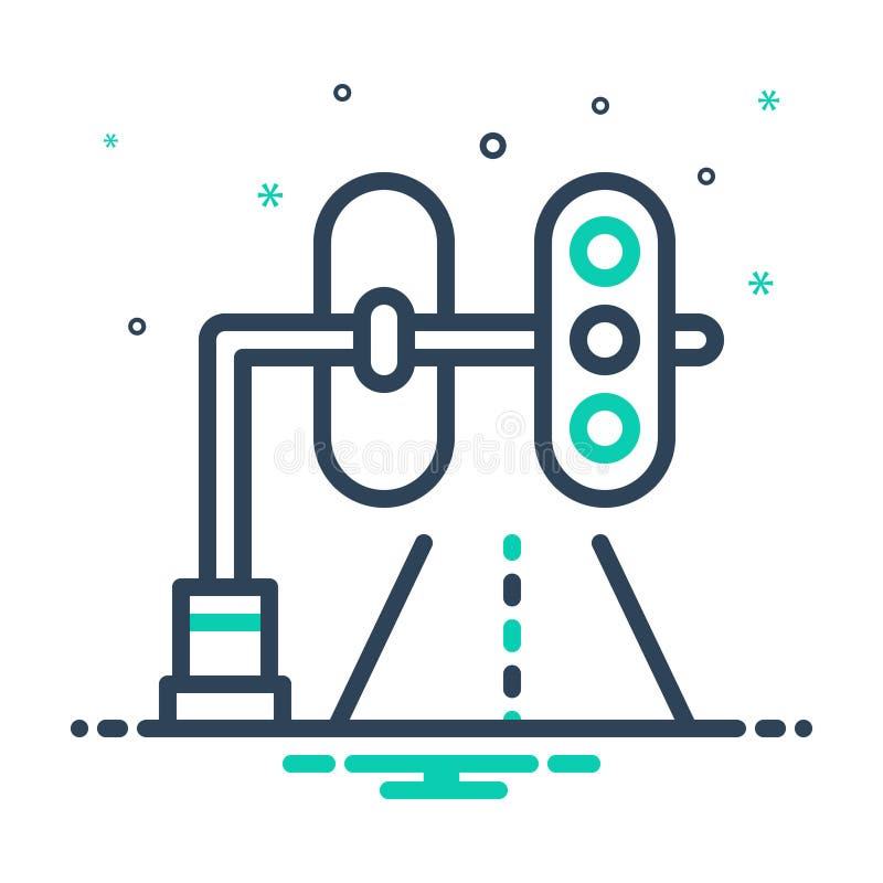 Traffic Control Light Vector Illustration Stock Illustration ...