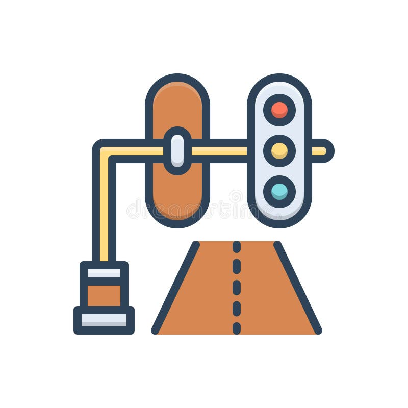 Color Illustration Icon for Traffic Control, Traffic and Street Stock ...