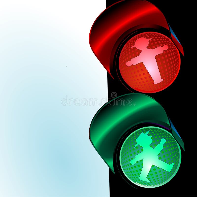 Traffic Control Signal, Little Man Stock Vector - Illustration of ...