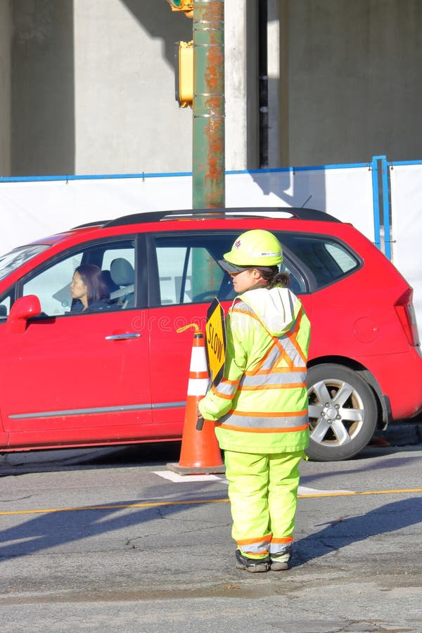 Traffic Controller on Vancouver Streets Editorial Image - Image of ...