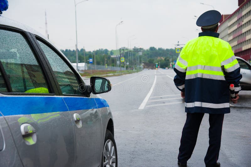 Traffic cop on the road stock photo. Image of uniform - 198071330