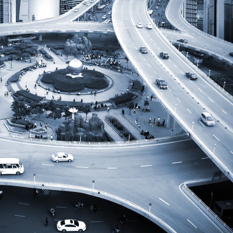 Traffic: Crossing High Ways Stock Image - Image of freeway, lane: 21225189