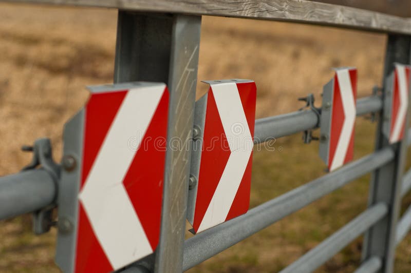 Traffic Direction Indicator, Road Sign Stock Image - Image of caution ...