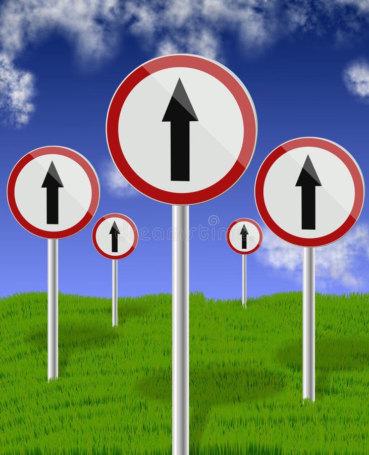 Direction traffic signs stock illustration. Illustration of direction ...