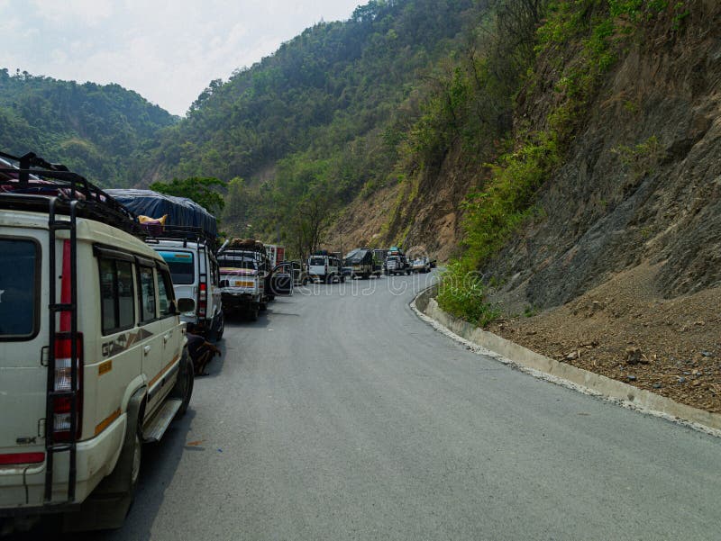 Traffic Discipline in the Indian Hill State of Mizoram Stock Photo ...