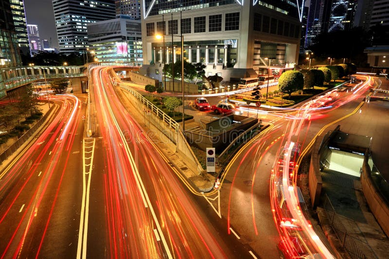 Asian Traffic Scene at Night Stock Photo - Image of drive, driving: 4574194