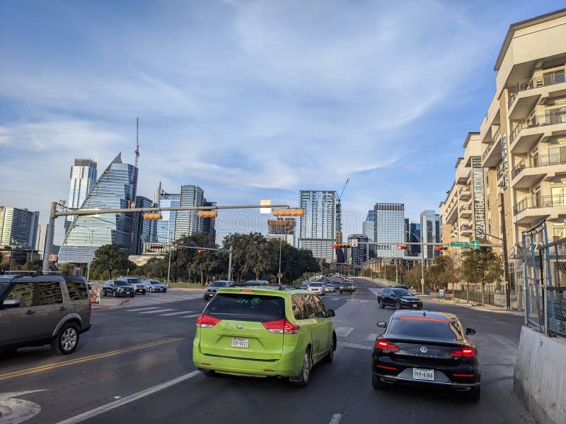 Traffic of Downtown Austin Texas Editorial Photo - Image of light ...