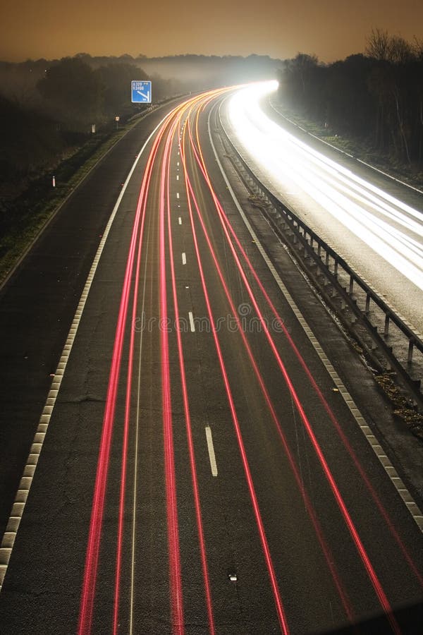 Traffic Flow at Night stock photo. Image of drive, multi - 2194978