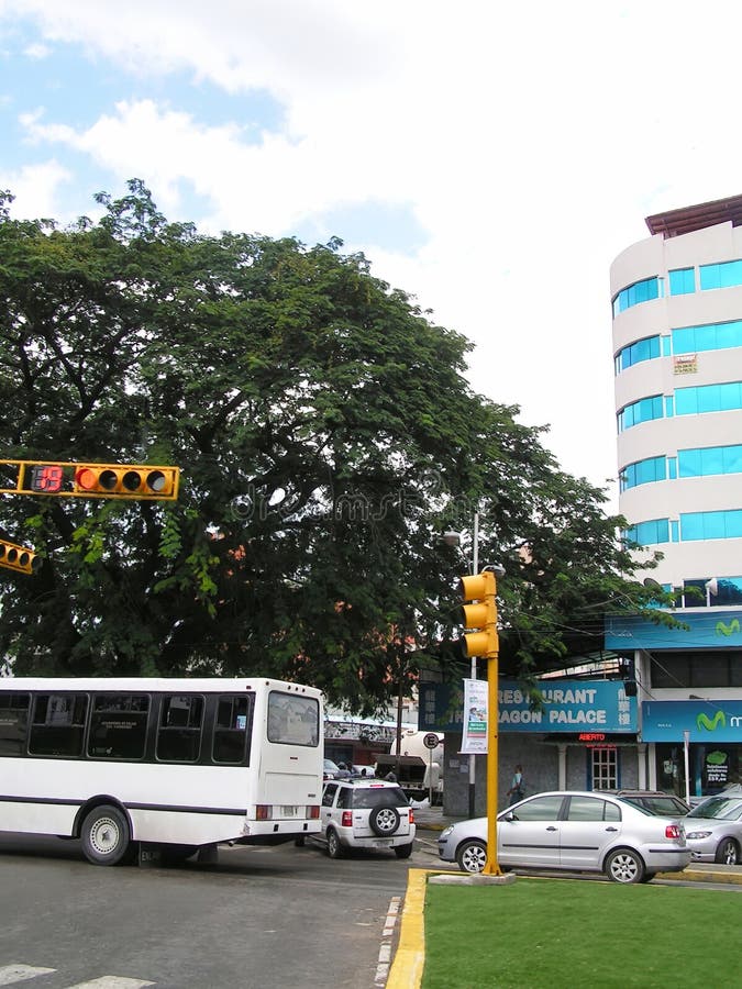 Vibrant Street Life in Maracay, Venezuela, Bustling with Activity Under ...