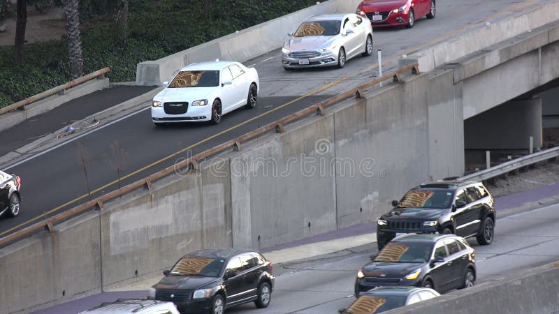 Traffic on a Freeway on Ramp Stock Video - Video of transportation ...