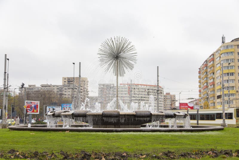 Obor Square Decorative Fountain Editorial Image - Image of obor, solid ...