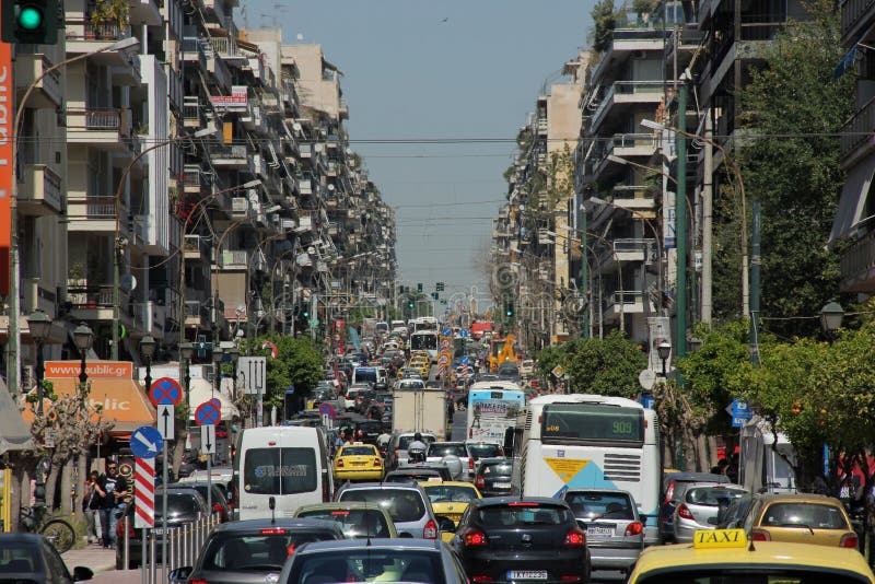 Streets of Piraeus editorial stock photo. Image of greece - 36591443