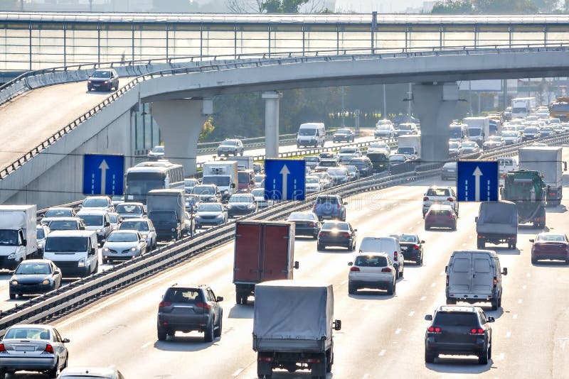 Traffic on the highway stock photo. Image of traffic - 86937246
