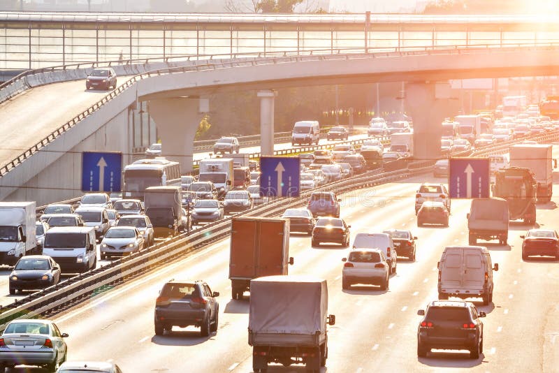 Traffic on the highway stock image. Image of crowd, busy - 88284137