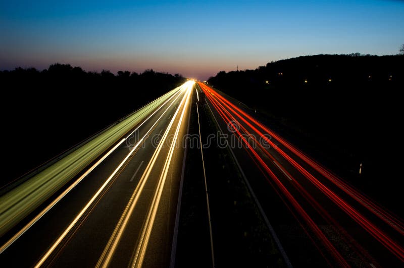 Fast Traffic Light Trails stock image. Image of concept - 43809081