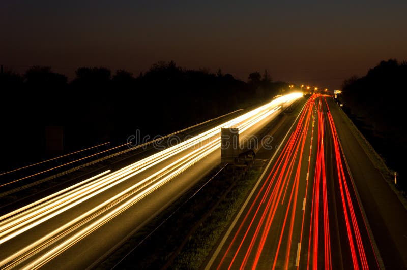 Highway at Night stock image. Image of glow, drive, commute - 21264977