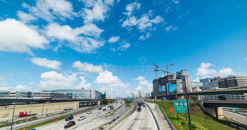 Traffic on the Highway in Orlando Stock Image - Image of commercial ...
