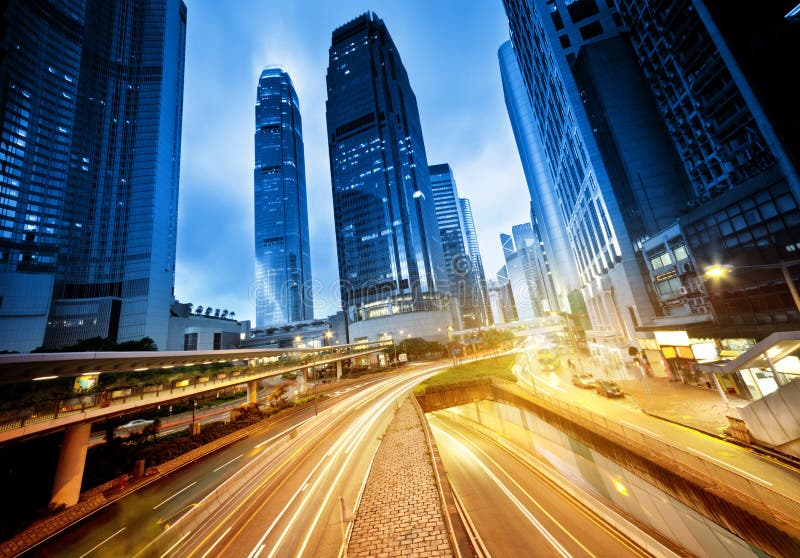 Traffic in Hong Kong stock image. Image of illuminated - 32555569