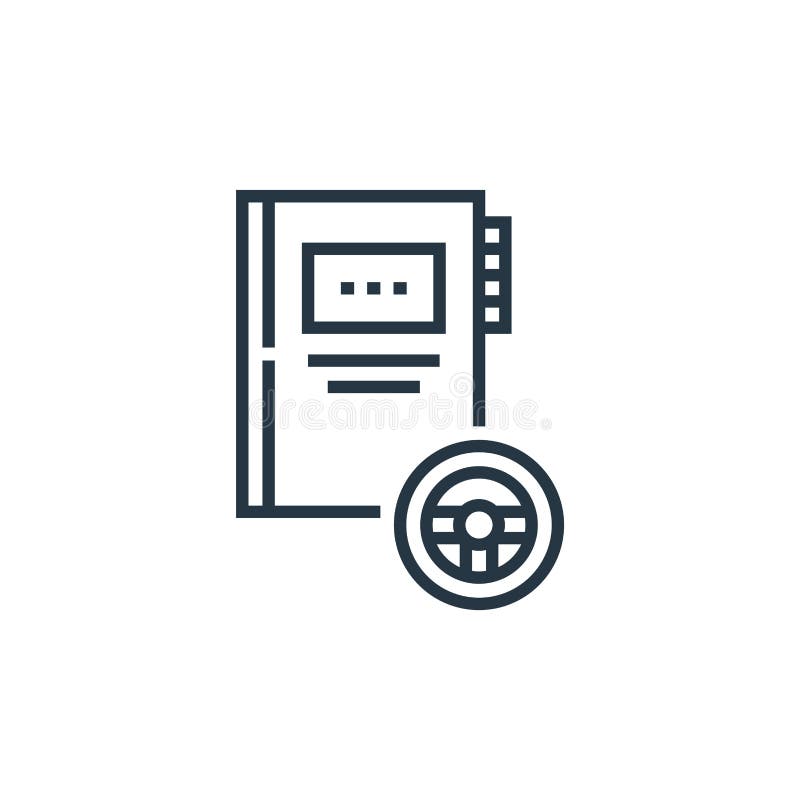 Traffic Icon Vector from Driving School Concept. Thin Line Illustration ...