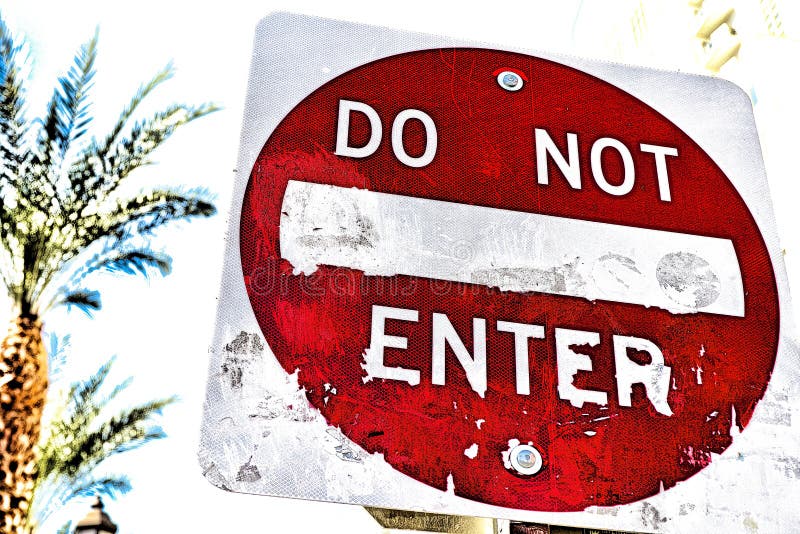 A Traffic Information Red Color Sign Stock Photo - Image of abstract ...